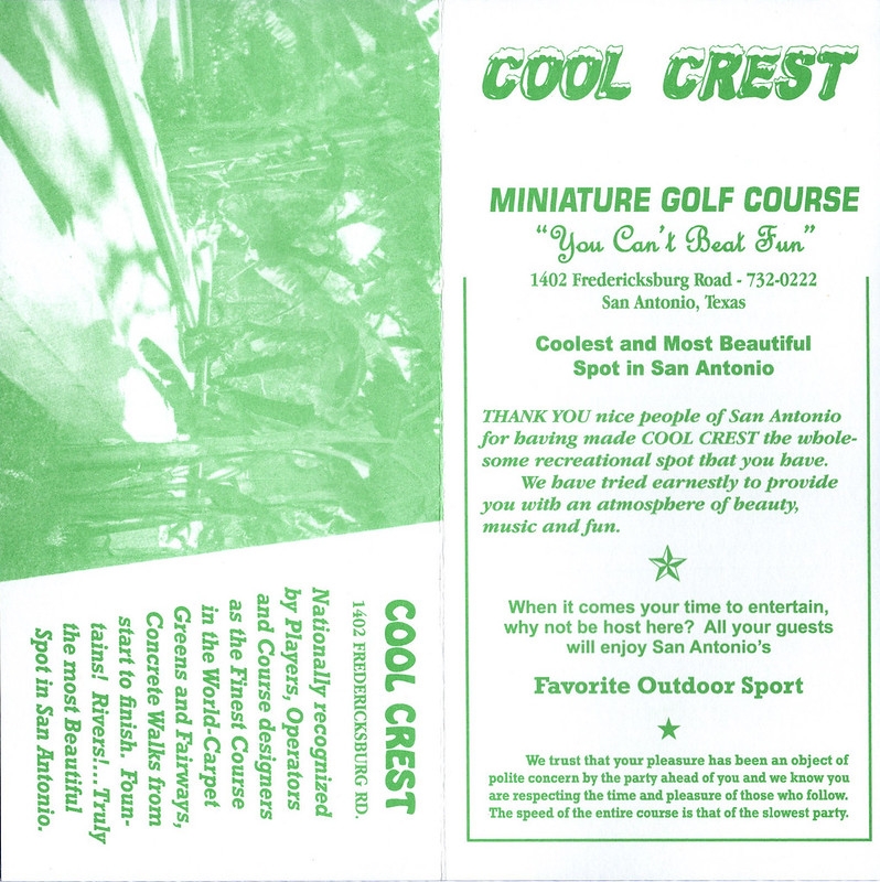 Cool Crest Mini Golf (1959 Course) – San Antonio, TX – A Couple of Putts